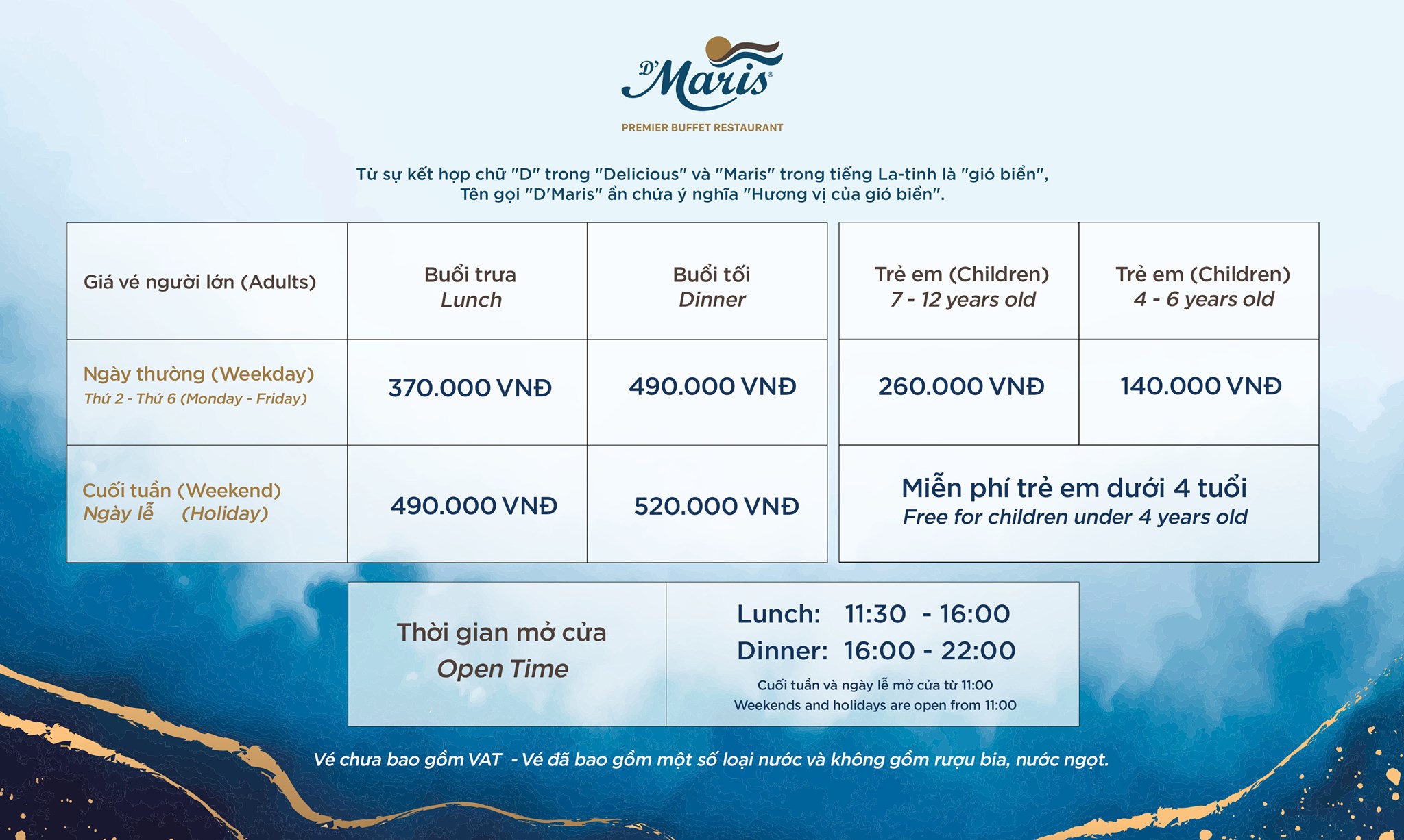 Review Buffet D'maris Sài Gòn - chi nhánh quận 7, quận 2, Tân Bình