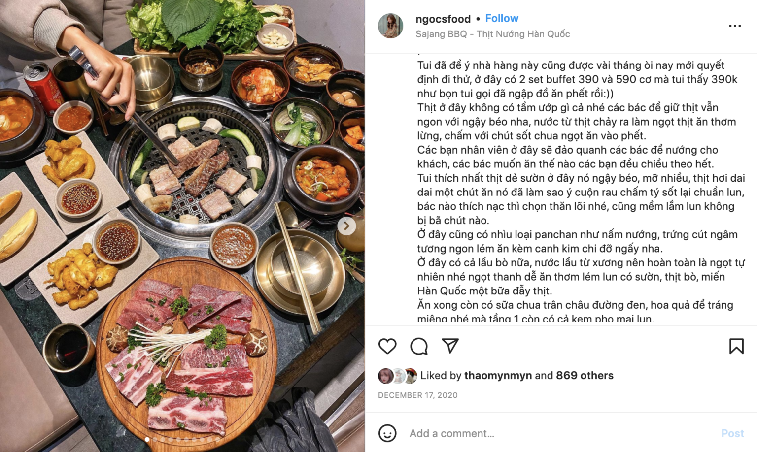 Review Sajang BBQ buffet sang chảnh có thực sự ngon?